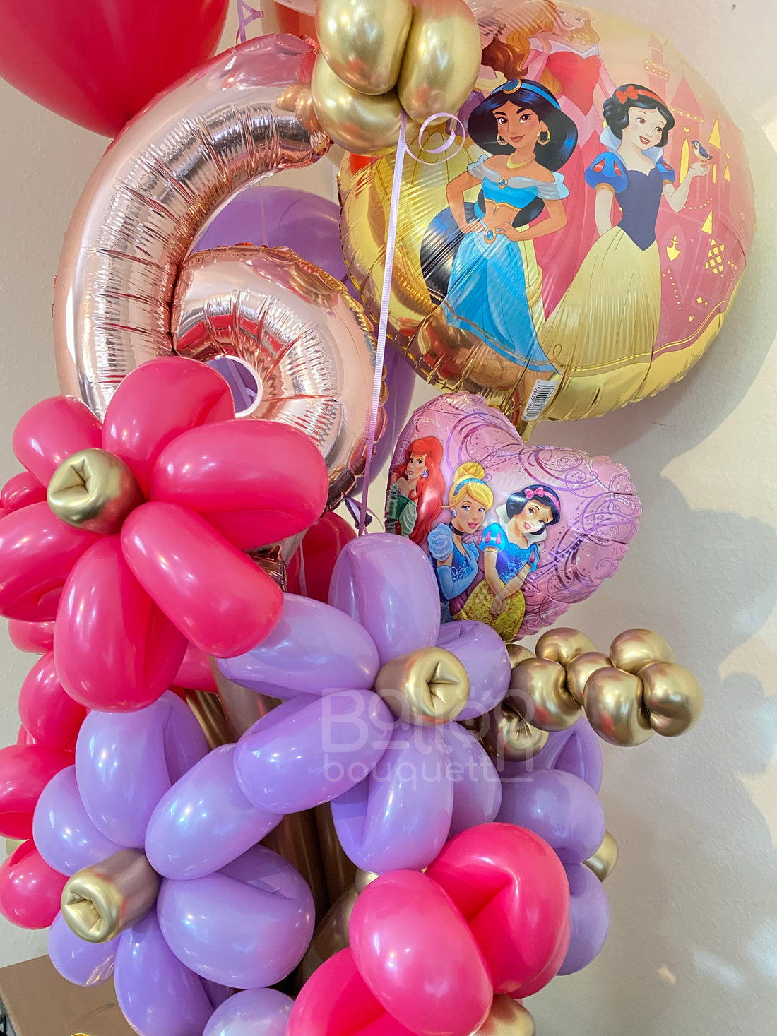 Mini Princess Flower Bouquet | Balloon Arrangement Delivery ...